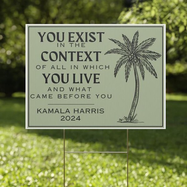 Kamala Harris Coconut Yard Sign - Etsy