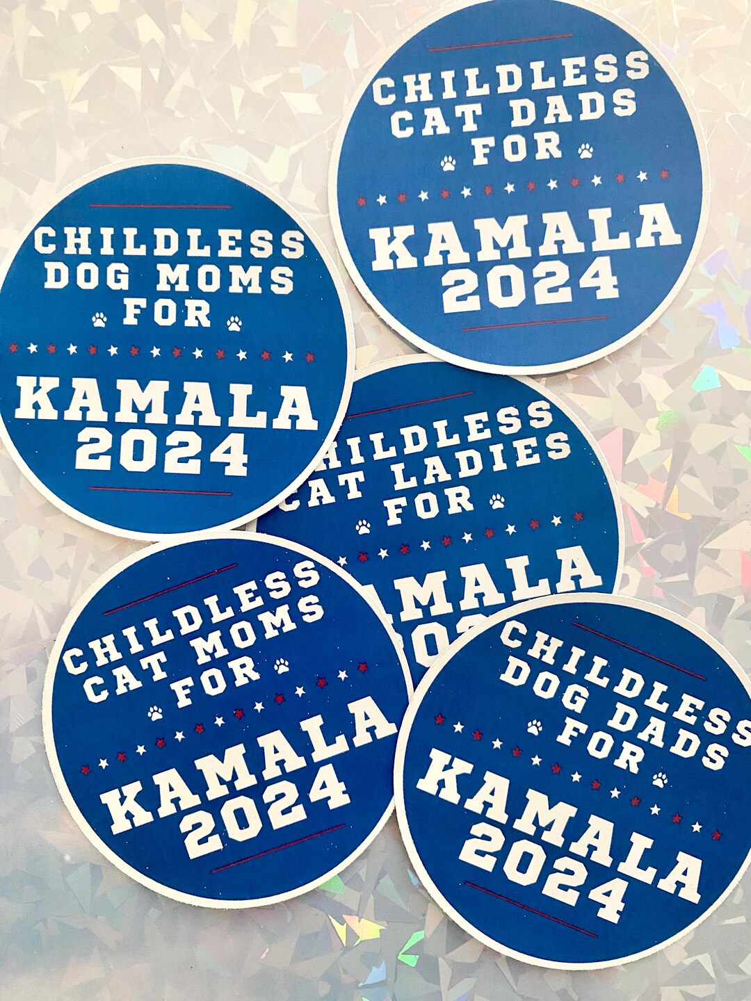 Kamala Harris Vinyl Sticker Cat Lady Dog Mom Dad President Election ...