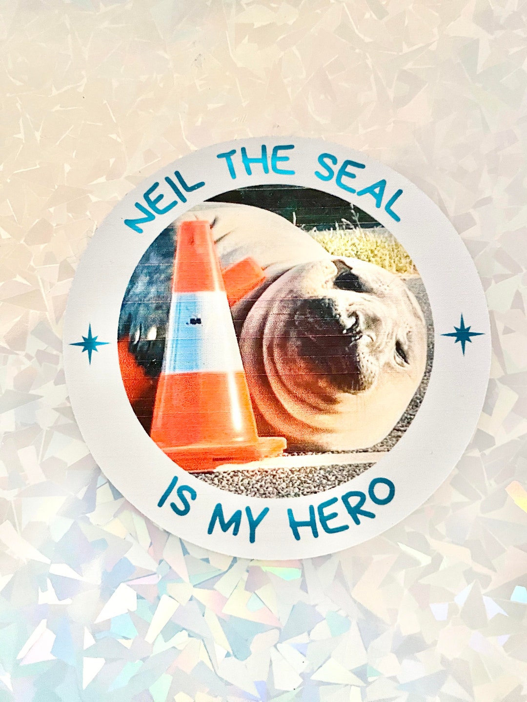 Neil the Seal Hero Sticker Adult Kids Tiktok Instagram Viral Elephant ...