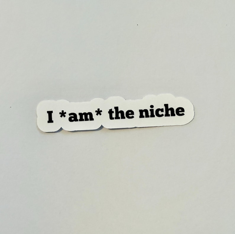 I Am the Niche Vinyl Sticker Funny Decal Content Creator Artist ...