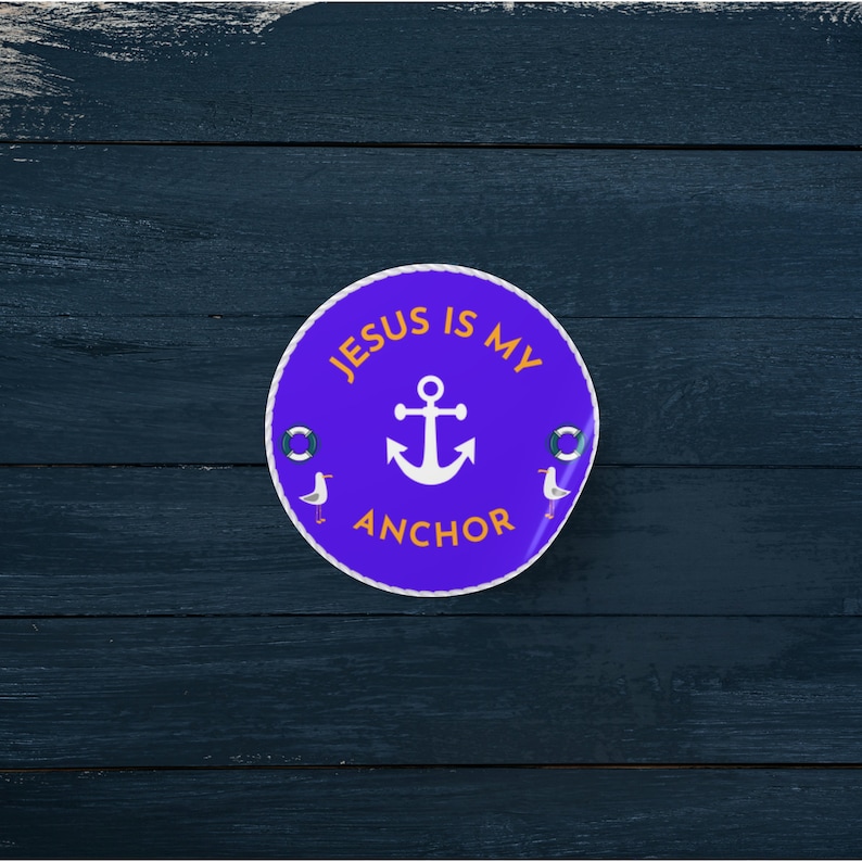 Jesus is My Anchor, Round Sticker Label Rolls - Etsy
