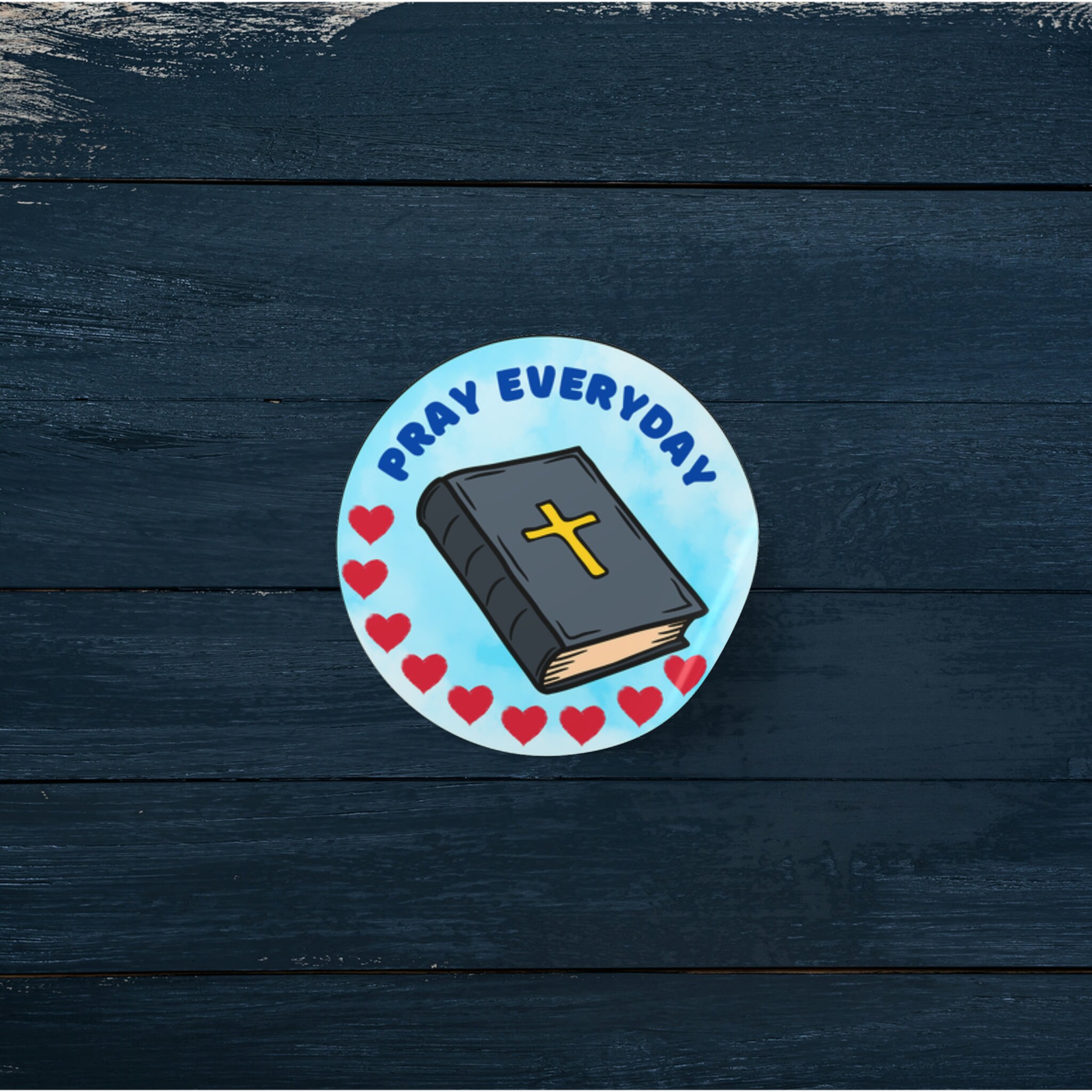 Pray Everyday, Bible Round Sticker Label Rolls - Etsy