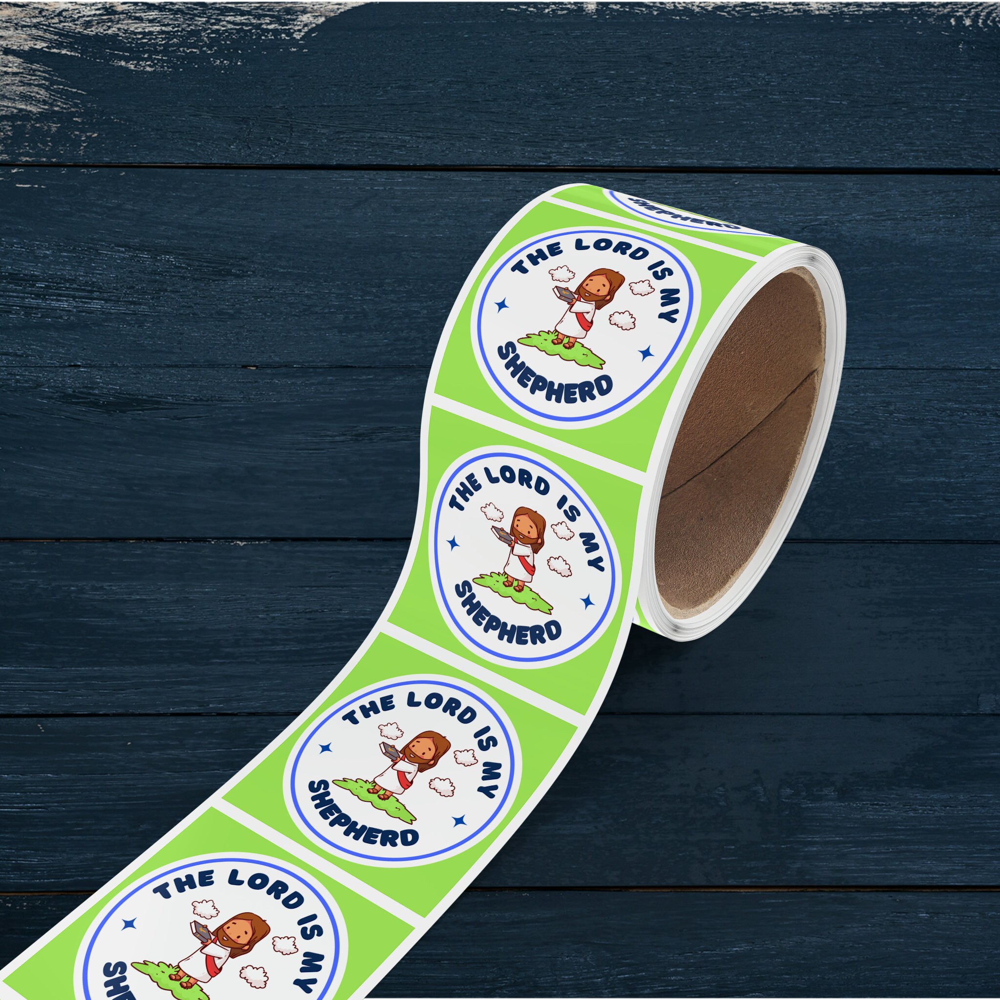 The Lord is My Shepherd, Square Sticker Label Rolls - Etsy