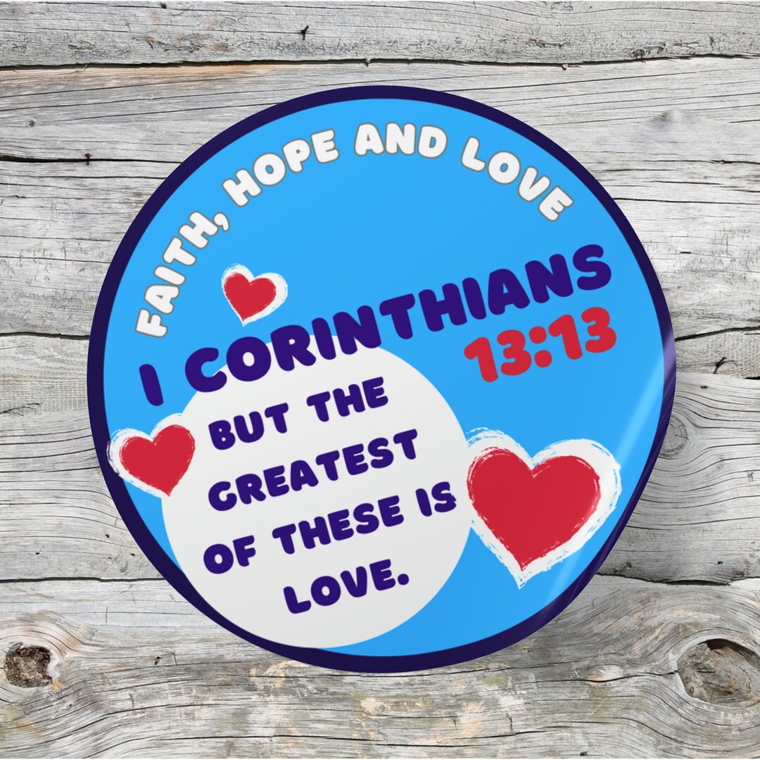 Faith, Hope Love, 1 Corinthians 13:13 Round Sticker Label Rolls - Etsy