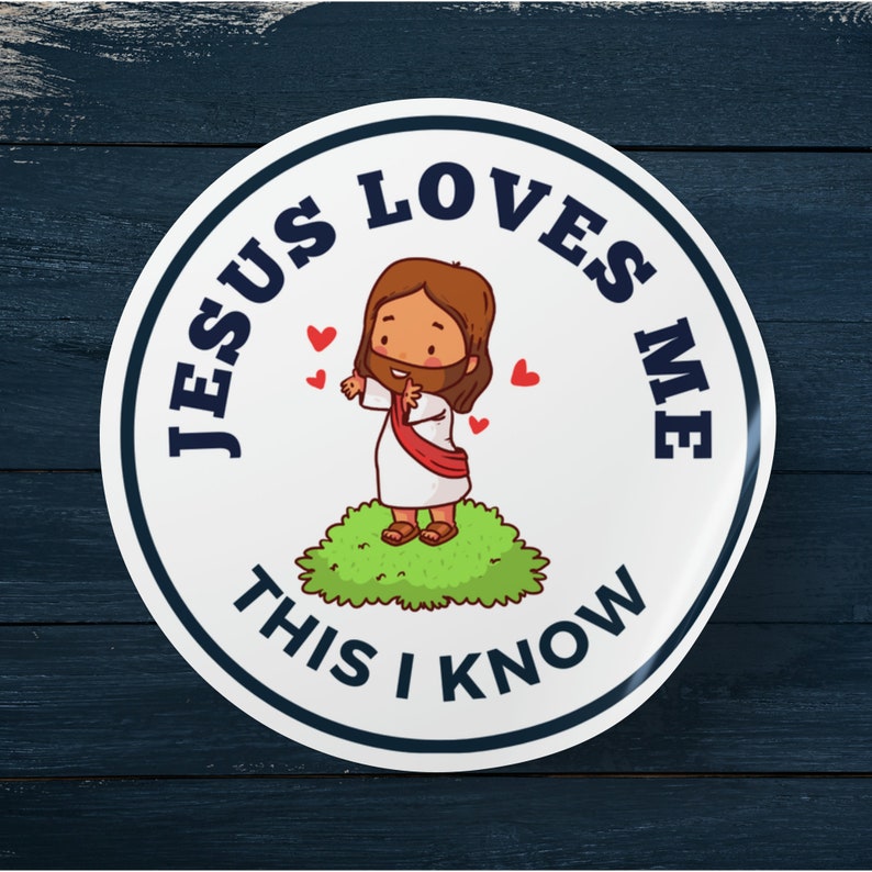 Jesus Loves Me This I Know Round Sticker Label Rolls - Etsy