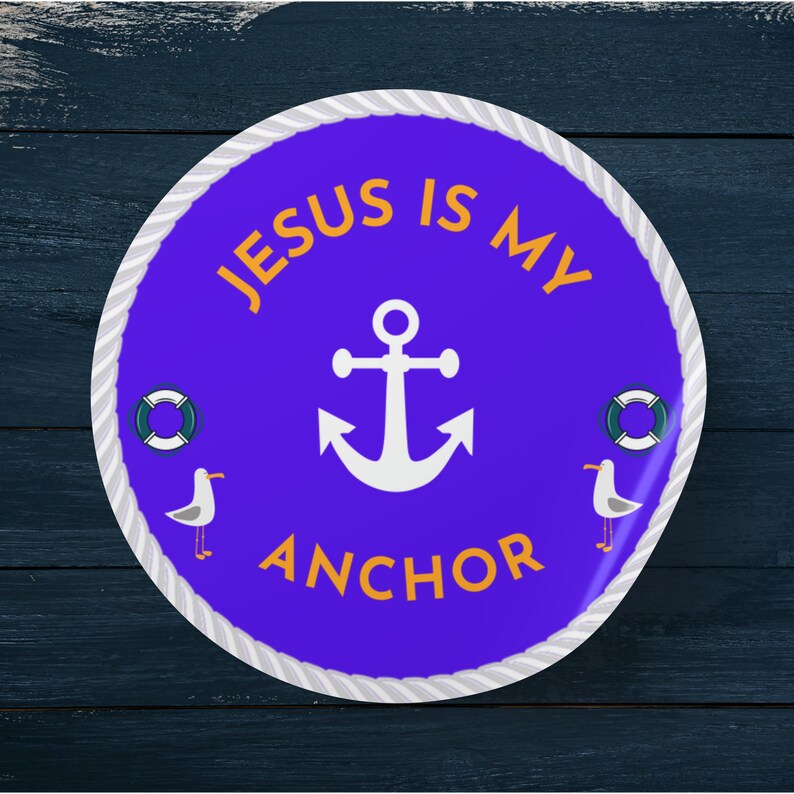 Jesus is My Anchor, Round Sticker Label Rolls - Etsy