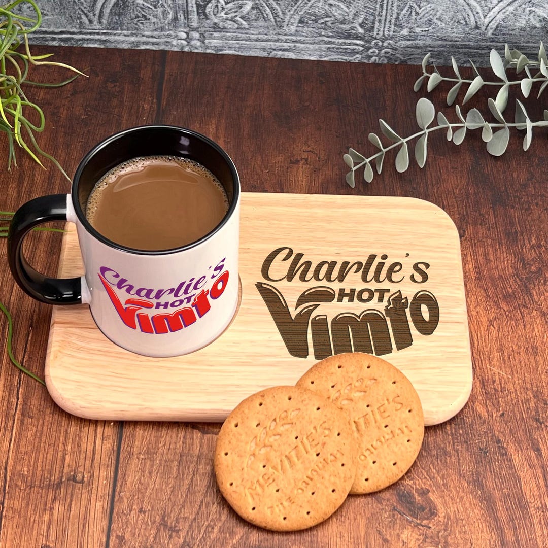 Hot Vimto – Engraved Wooden Hot Drink and Biscuit Board – Manc Regional ...