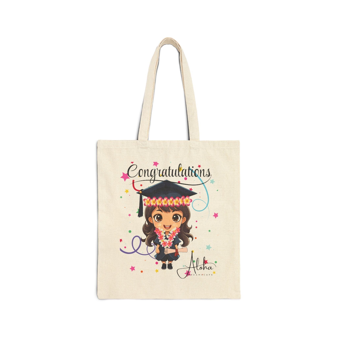 Graduation Tote Bag, College Grad Gift, Canvas Shopper Bag, Tassel ...