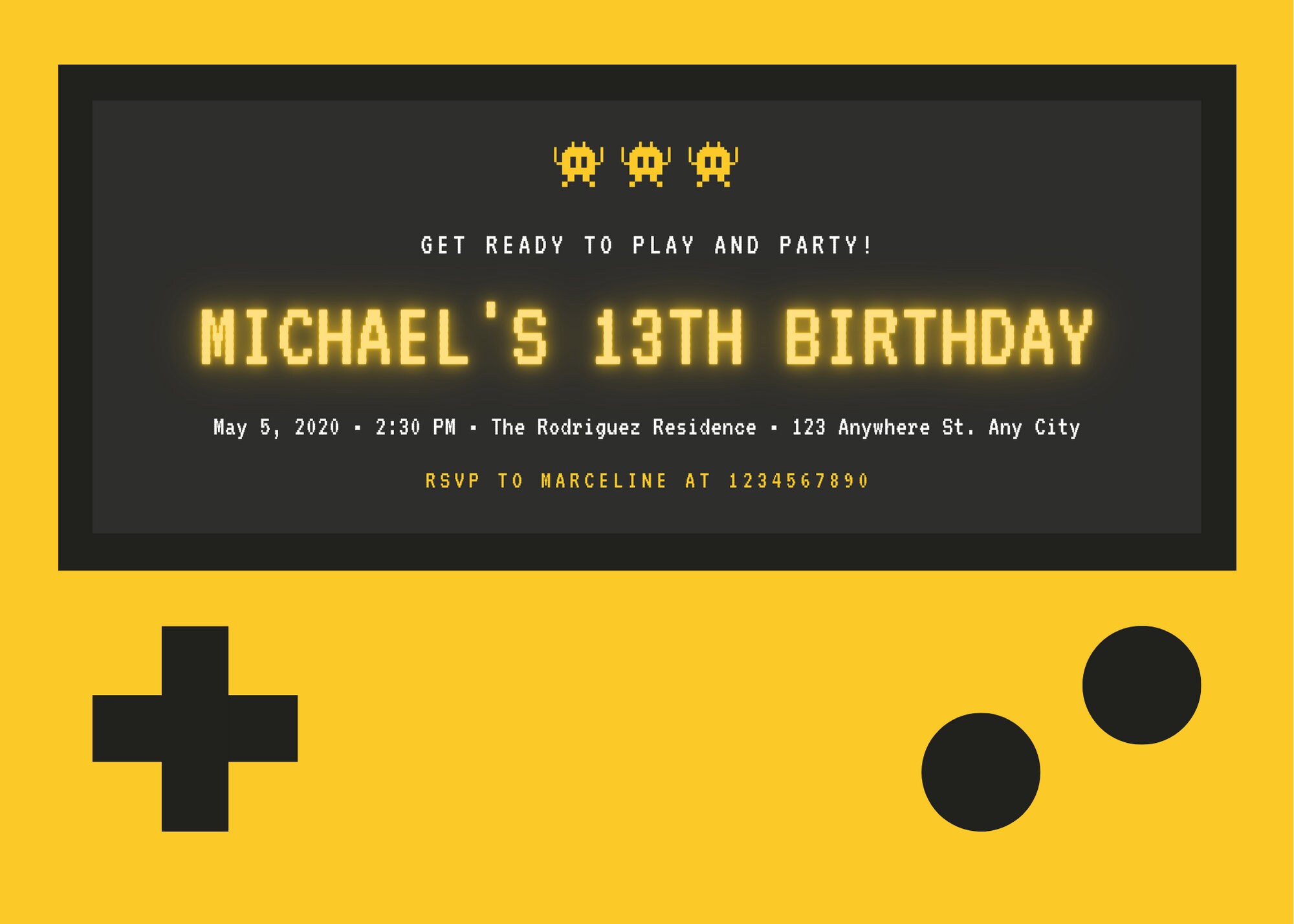 Vintage Gaming Birthday Invitation - Etsy