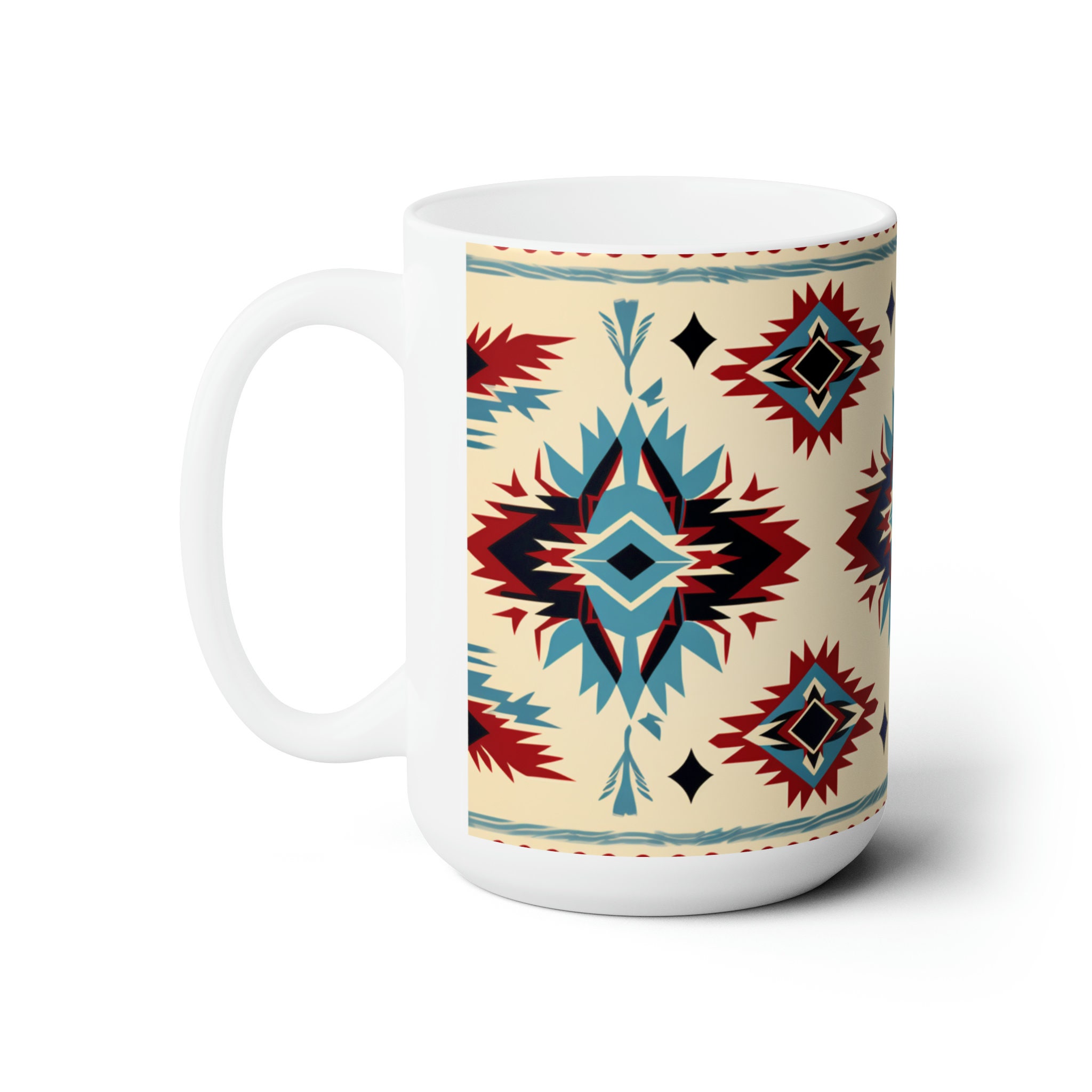 Muscogee Creek Native American Design ~ 15 Oz. Dishwasher and Microwave ...