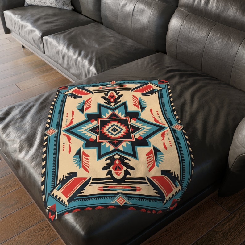Native American Velveteen Microfiber Blanket two-sided Print 40 X 30 - Etsy