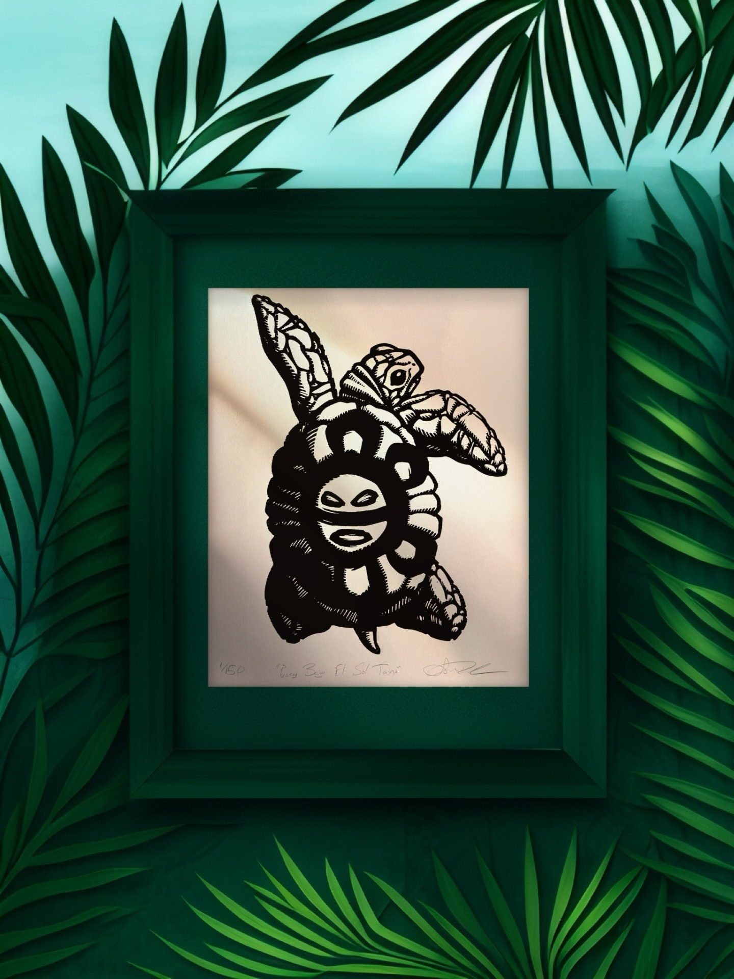 Puerto Rico Taino Sun Symbols, Tribal Arawak Indian Petroglyphs Artwork ...
