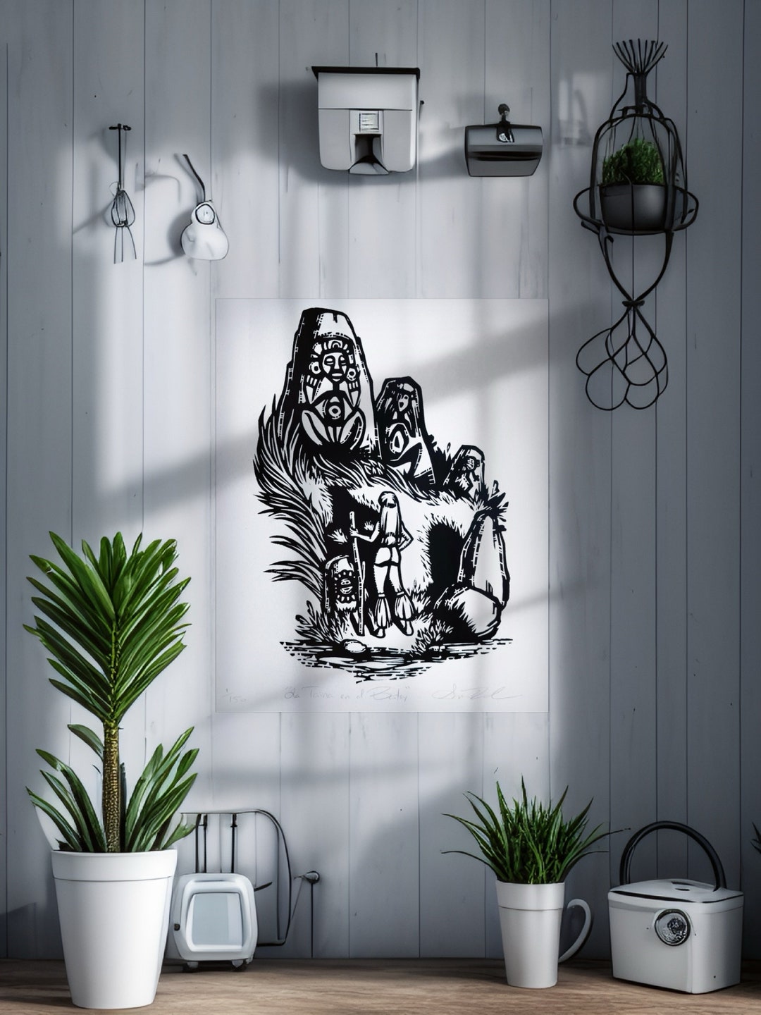 Beautiful Taino Puerto Rico Woman Art, Tribal Arawak Indians Petroglyph ...