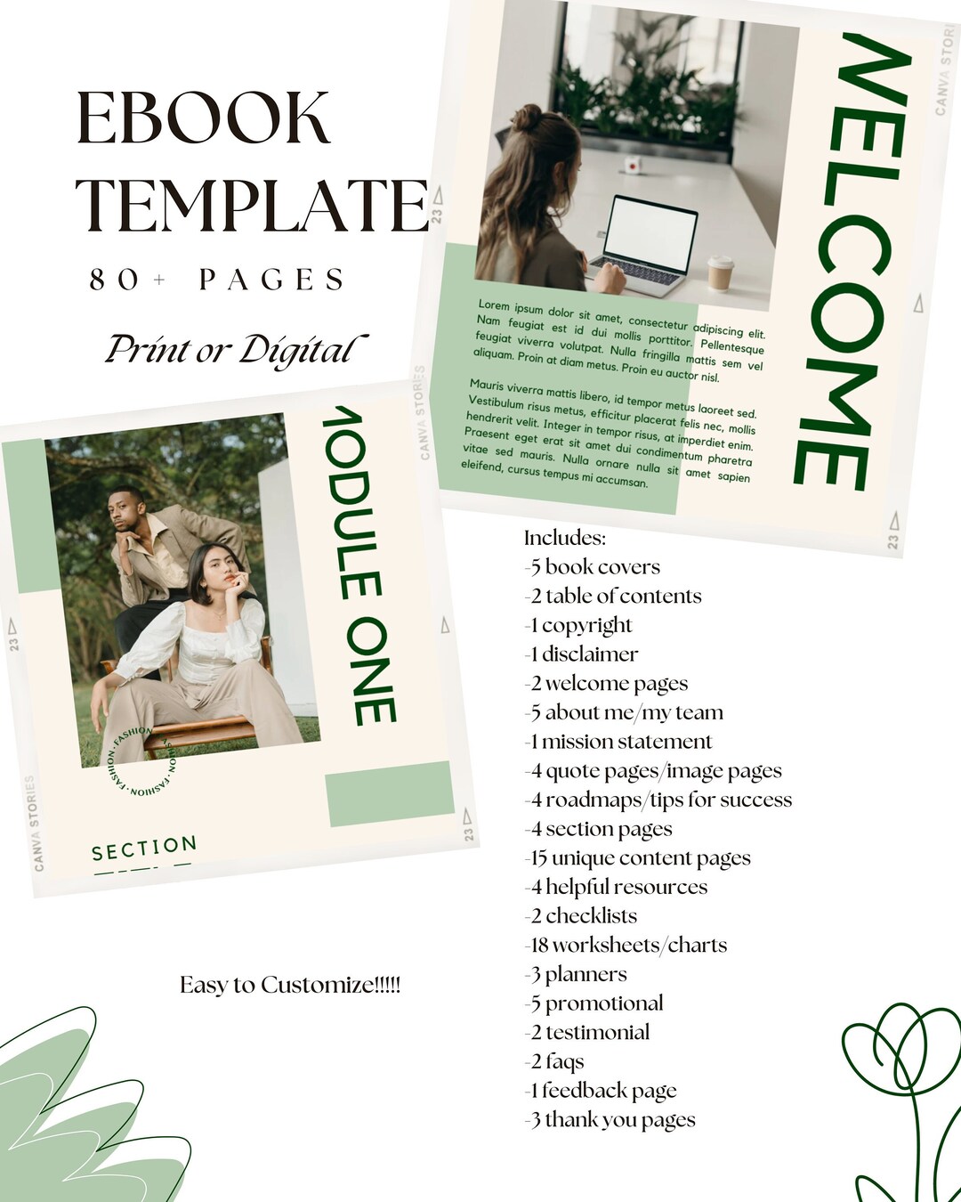 Ebook Template for Coaches Course Creator Ebook Workbook - Etsy