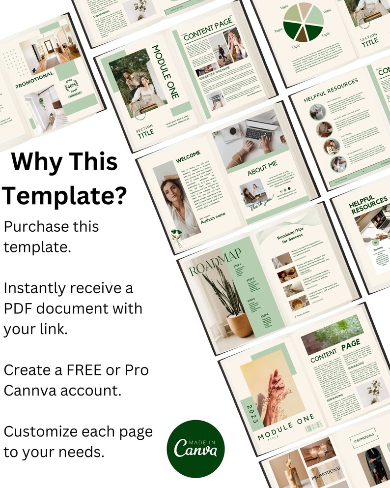 Ebook Template for Coaches Course Creator Ebook Workbook - Etsy