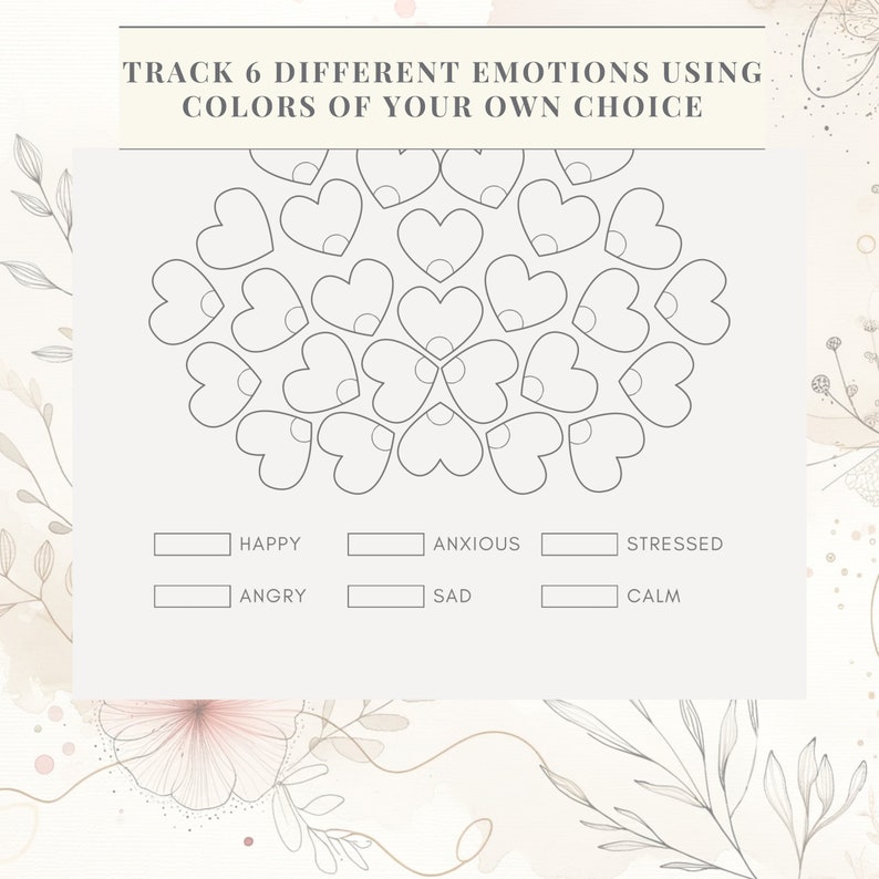 Monthly Mood Tracker Emotional Health & Awareness - Etsy
