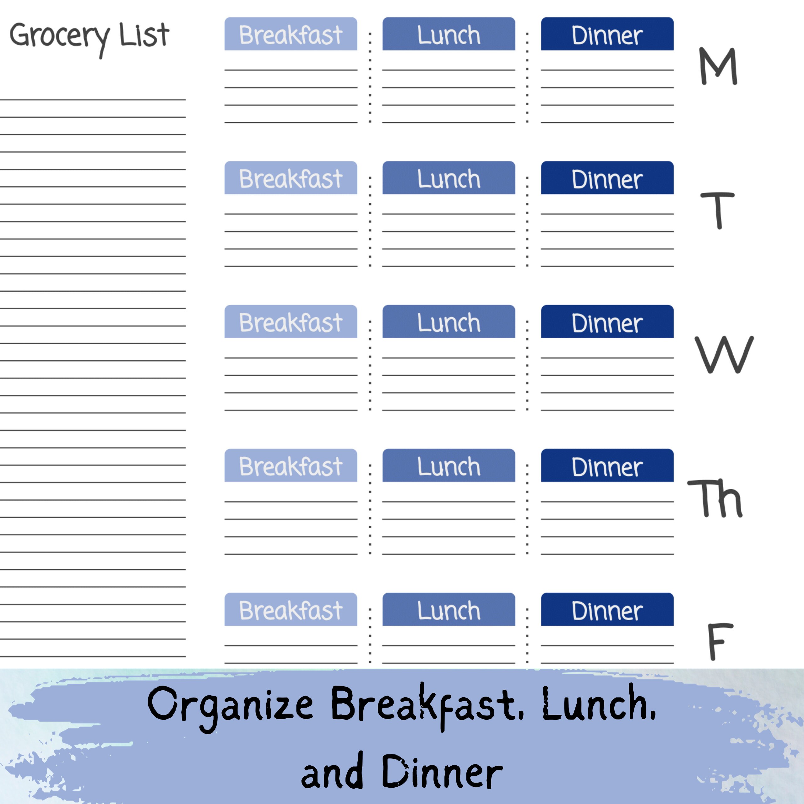 Editable & Printable Meal Planner - Organize Your Diet in Style With 6 ...