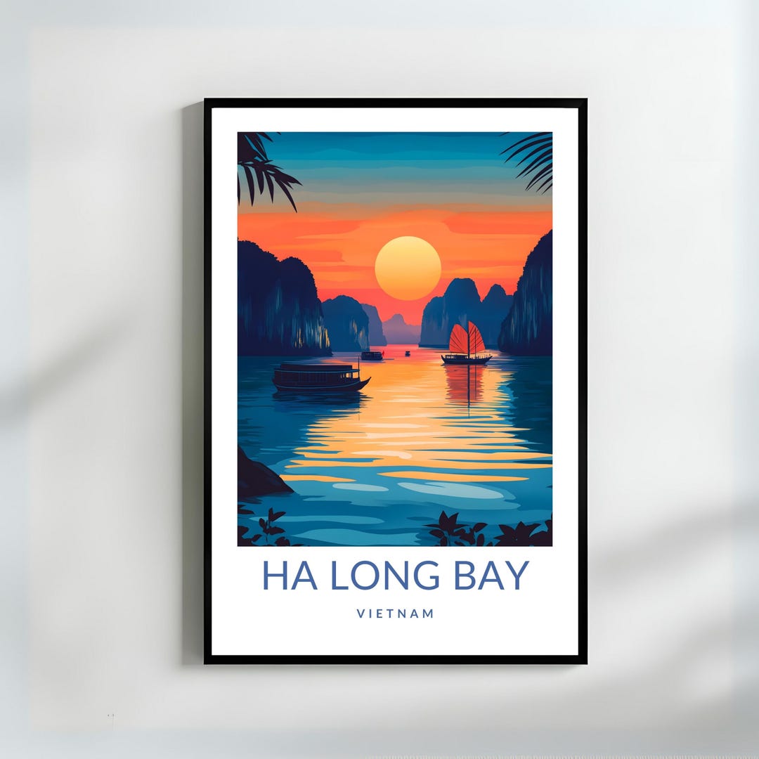 Ha Long Bay Travel Poster Ha Long Bay Print Ha Long Bay Gift Ha Long ...