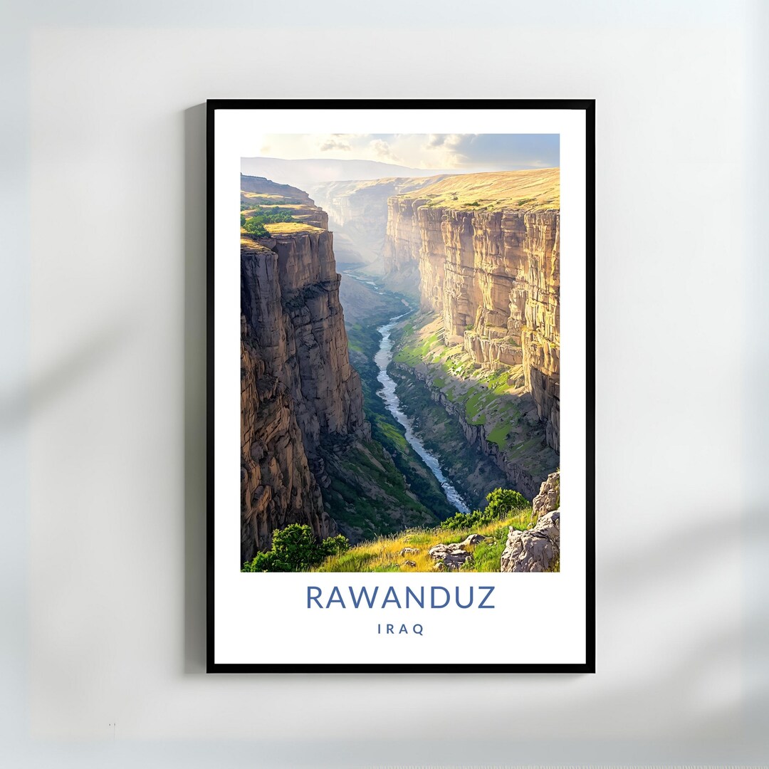 Rawanduz Iraq Scenic Canyon Wall Art Print Mesopotamian Natural ...