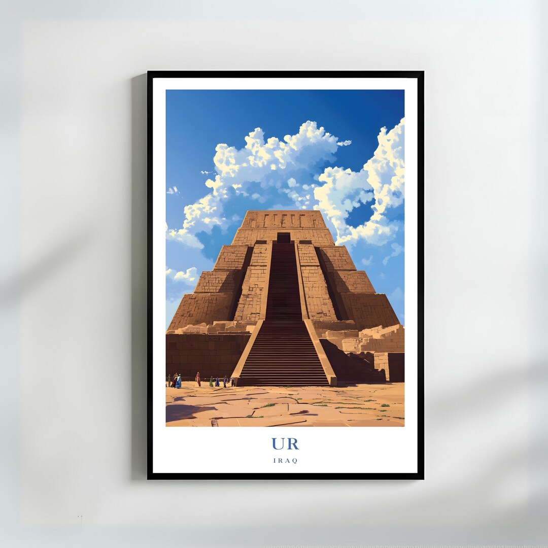 Ancient Ziggurat of Ur Wall Art Print Mesopotamian Architecture Iraq ...
