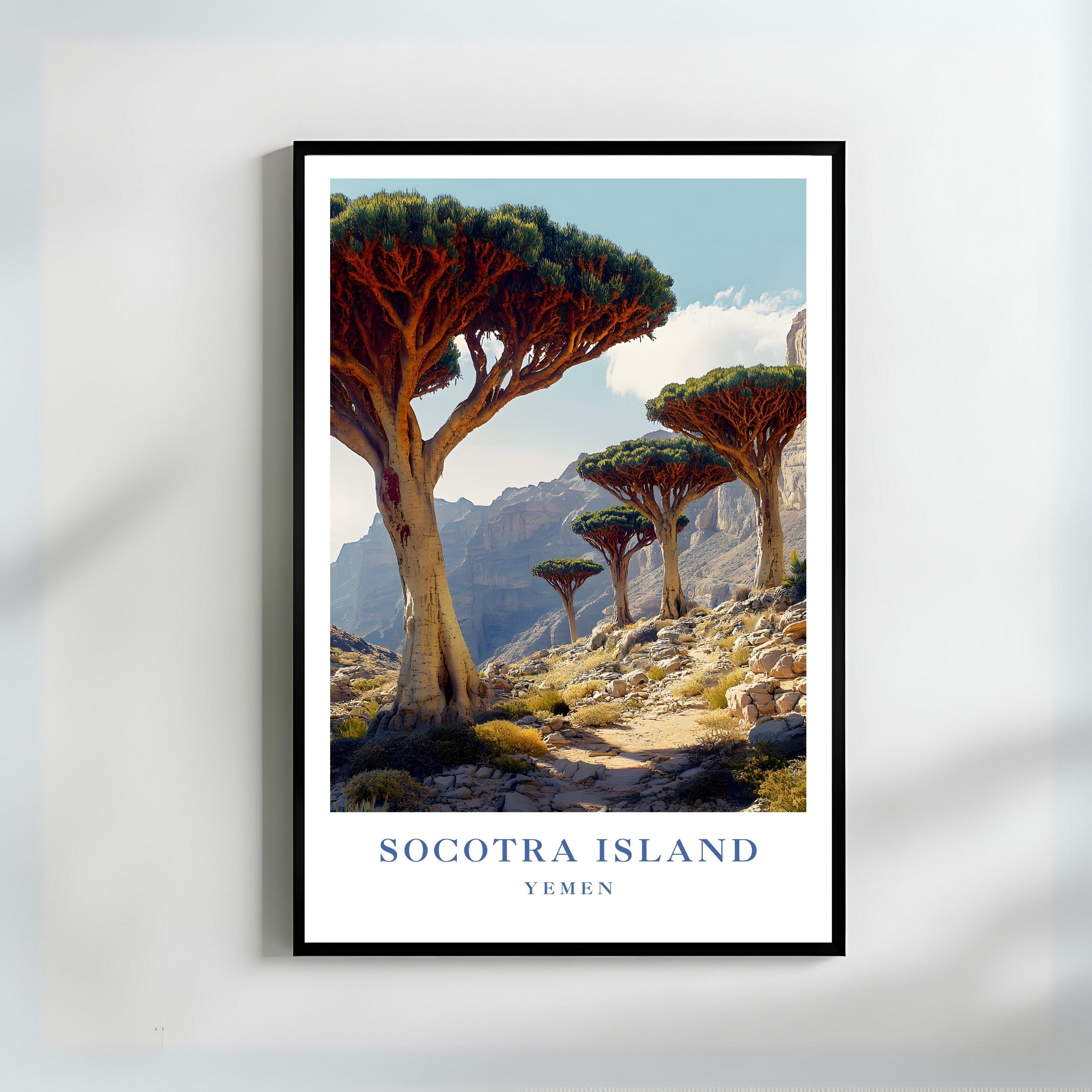 Socotra Island Yemen Art Print Dragon Blood Tree Landscape Travel Gift ...