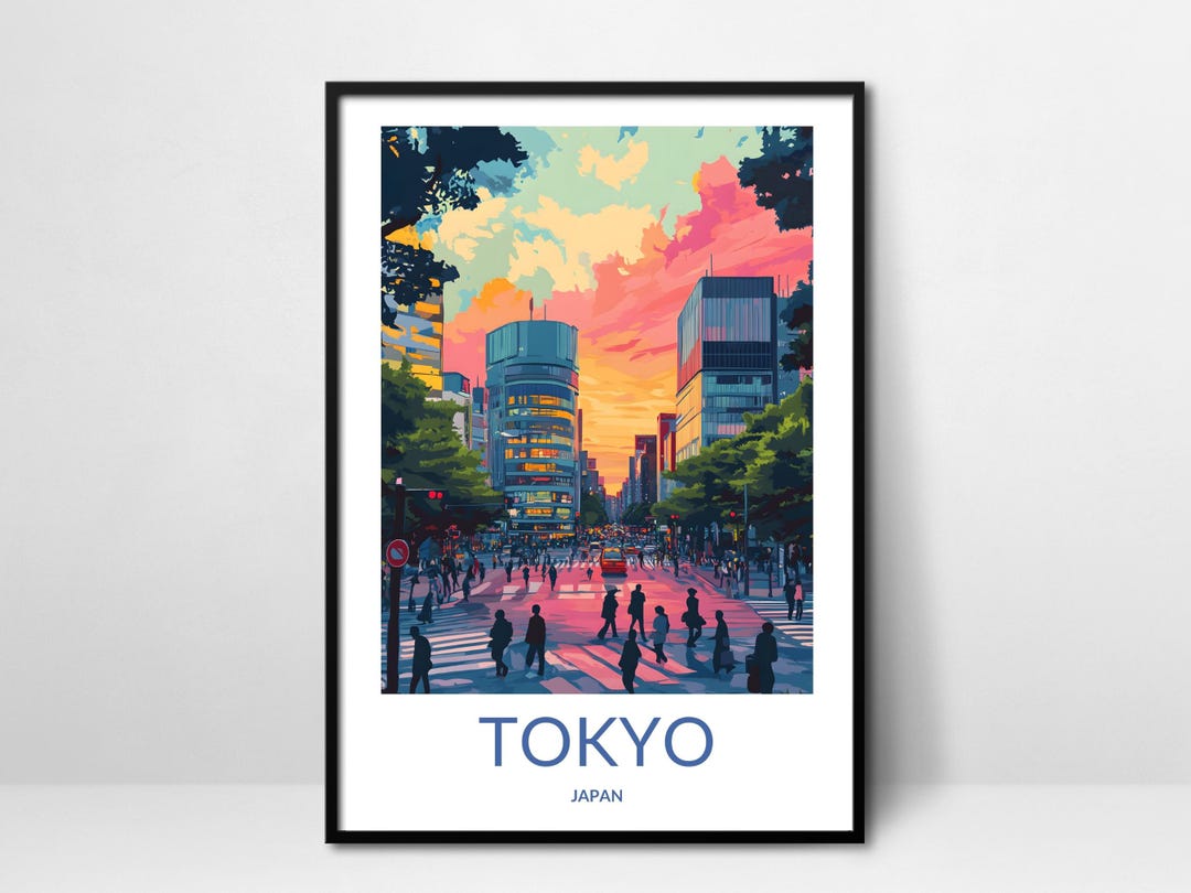 Tokyo Japan Travel Poster Cityscape Tokyo Print Tokyo Gift Tokyo Art ...
