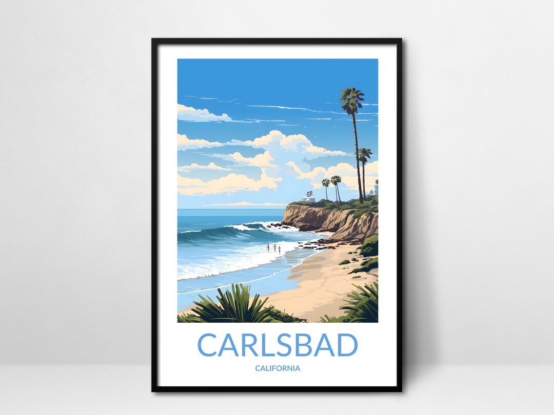 Carlsbad California Art Print | Coastal Landscape Wall Art | Carlsbad ...