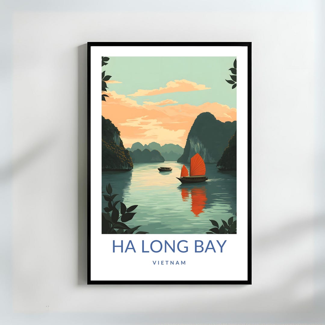 Ha Long Bay Travel Poster Ha Long Bay Print Ha Long Bay Gift Ha Long ...