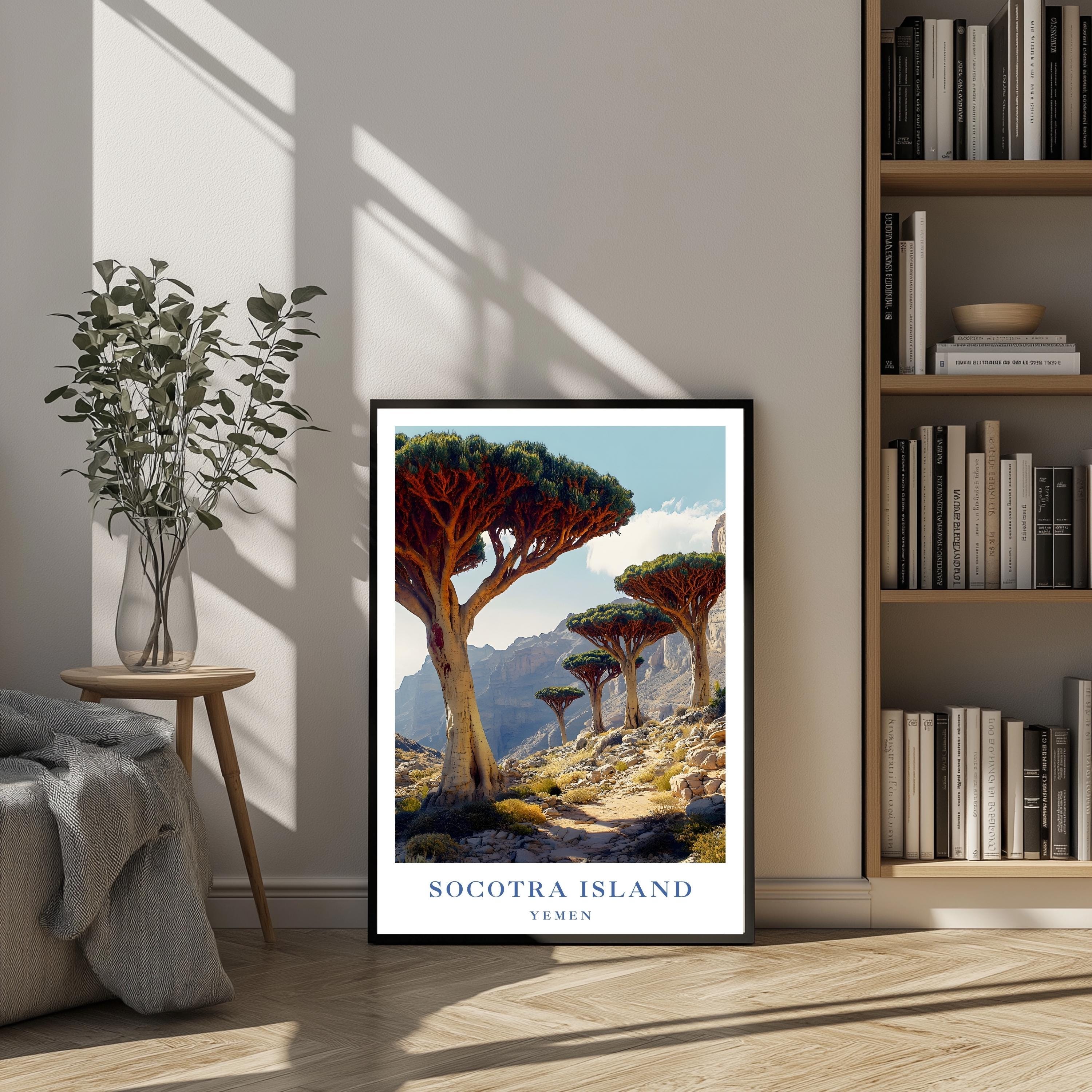 Socotra Island Yemen Art Print Dragon Blood Tree Landscape Travel Gift ...