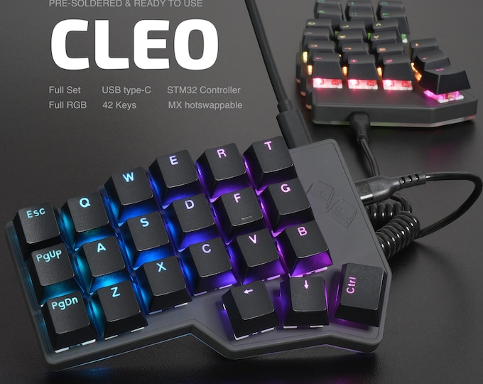 Ready to Use Split Keyboard Cleo (corne)—pre-soldered Keyboard With Pre ...