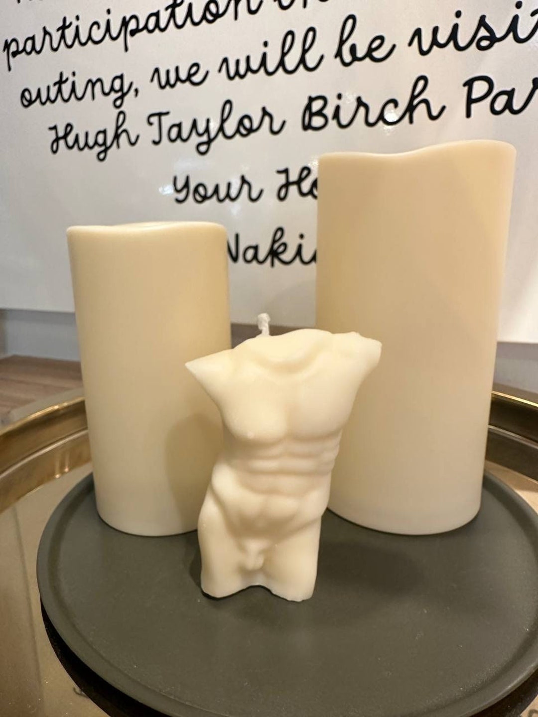 Sculpted Male Figure Candle Perfect Gift for Him Masculine Decor Shaped ...