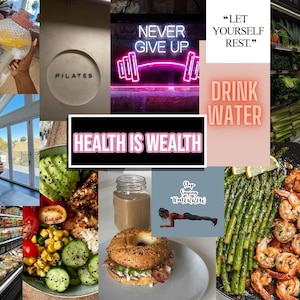 Printable Rich Black Girl Vision Board, Black Woman Images, 2024 Brown ...