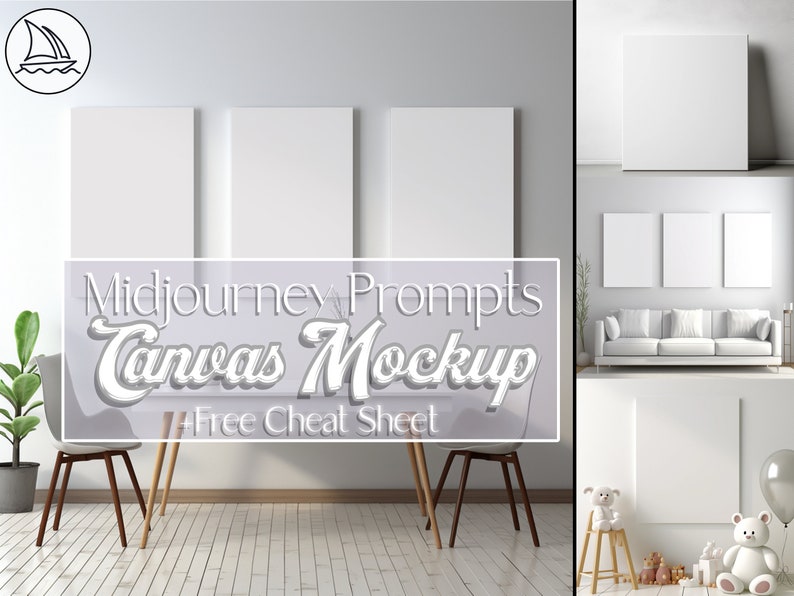 Best Midjourney Prompts for Canvas Mockups, Mockup Prompts, Blank ...