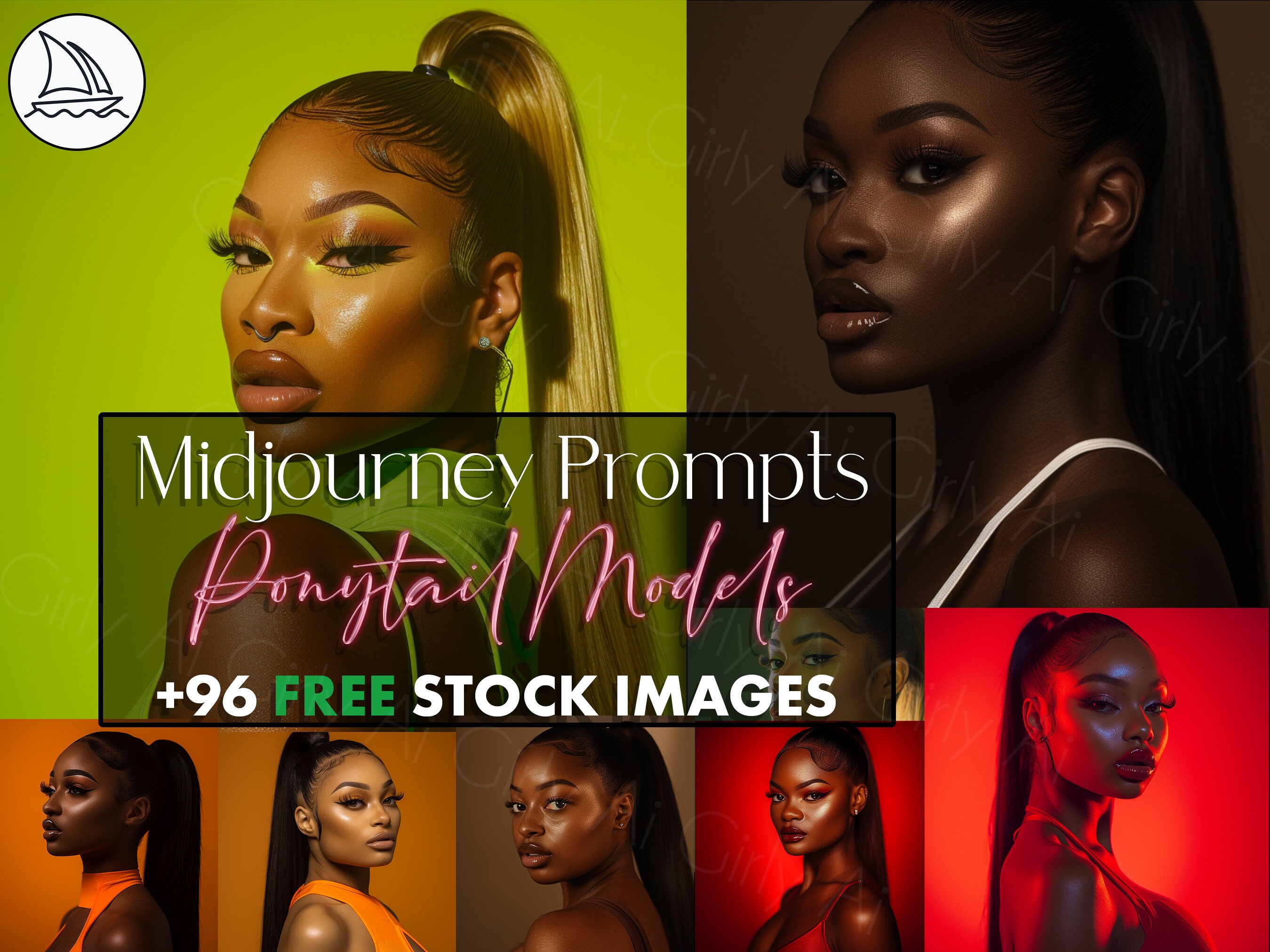 Best Midjourney Prompts for Ponytail Models, Black Woman Photography ...