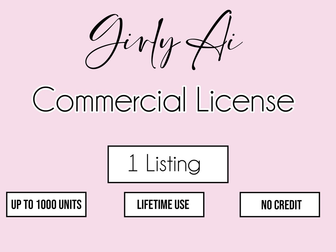 Commercial License for 1 Listing - Etsy