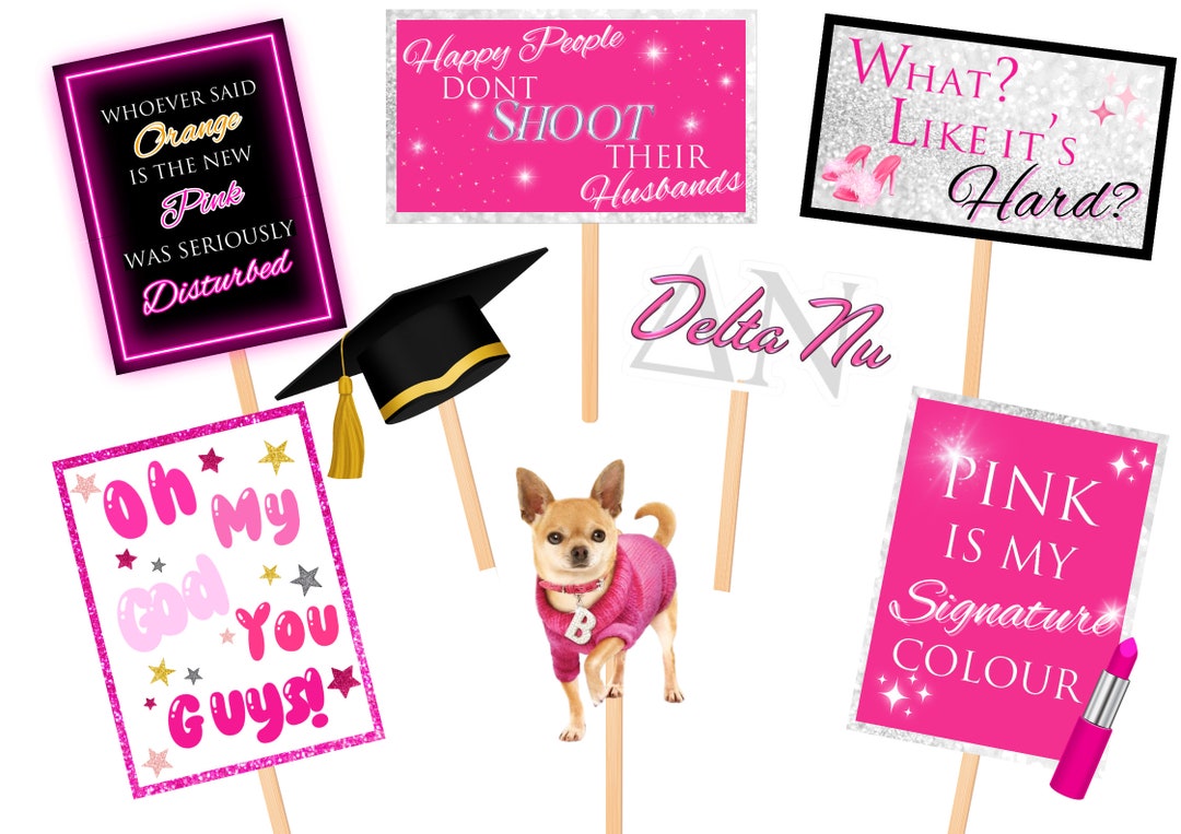 LEGALLY BLONDE Photo Booth Props / Instant Download DIY Printable ...