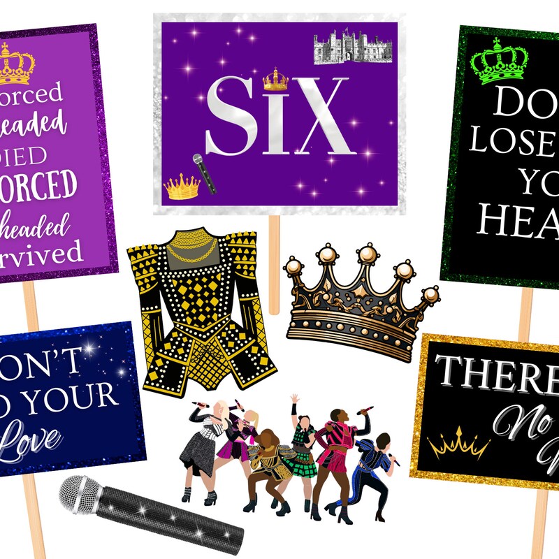 Six the Musical Stickers - Etsy