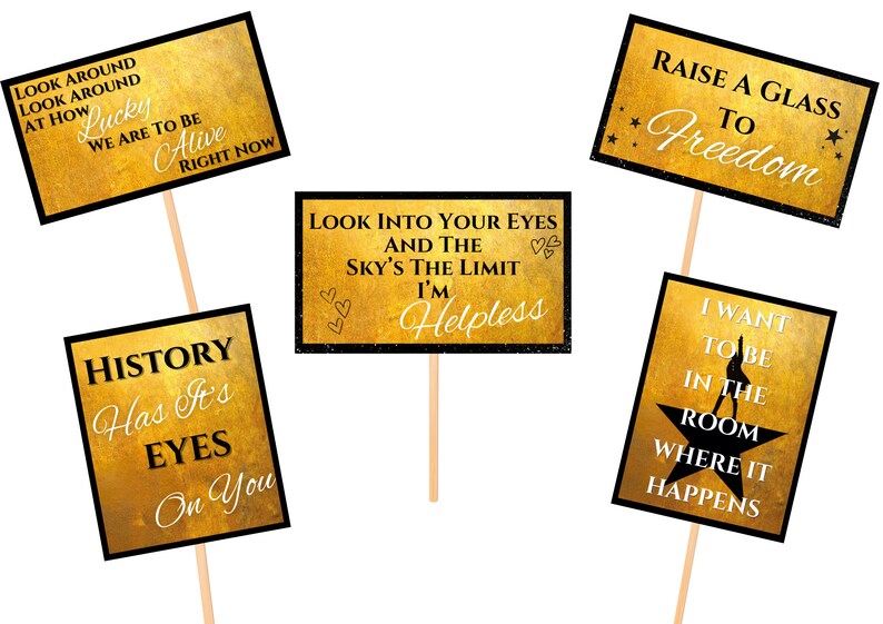 HAMILTON Photo Booth Props / Instant Download DIY Printable / Musical ...