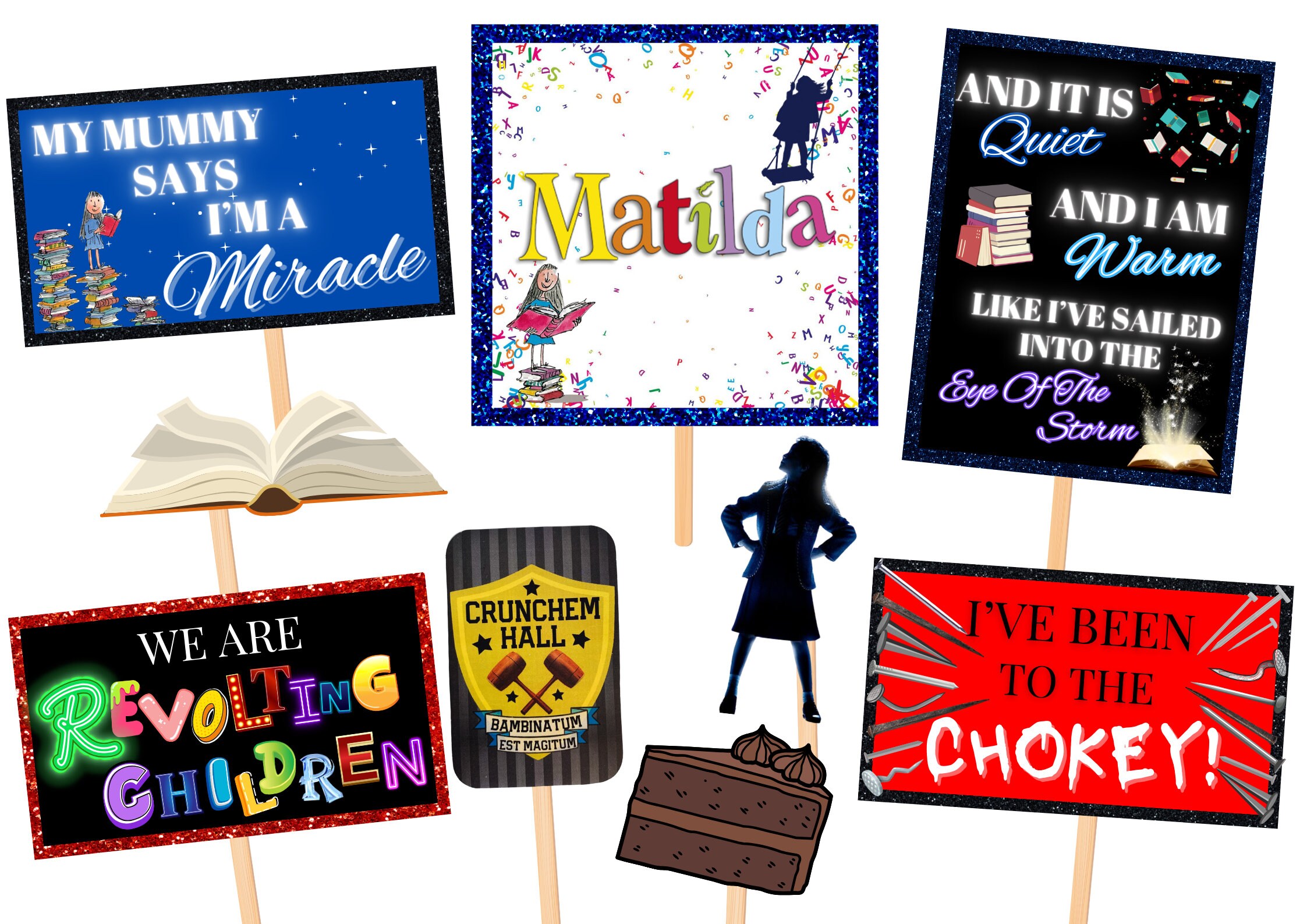MATILDA Photo Booth Props / Instant Download DIY Printable / Movie ...