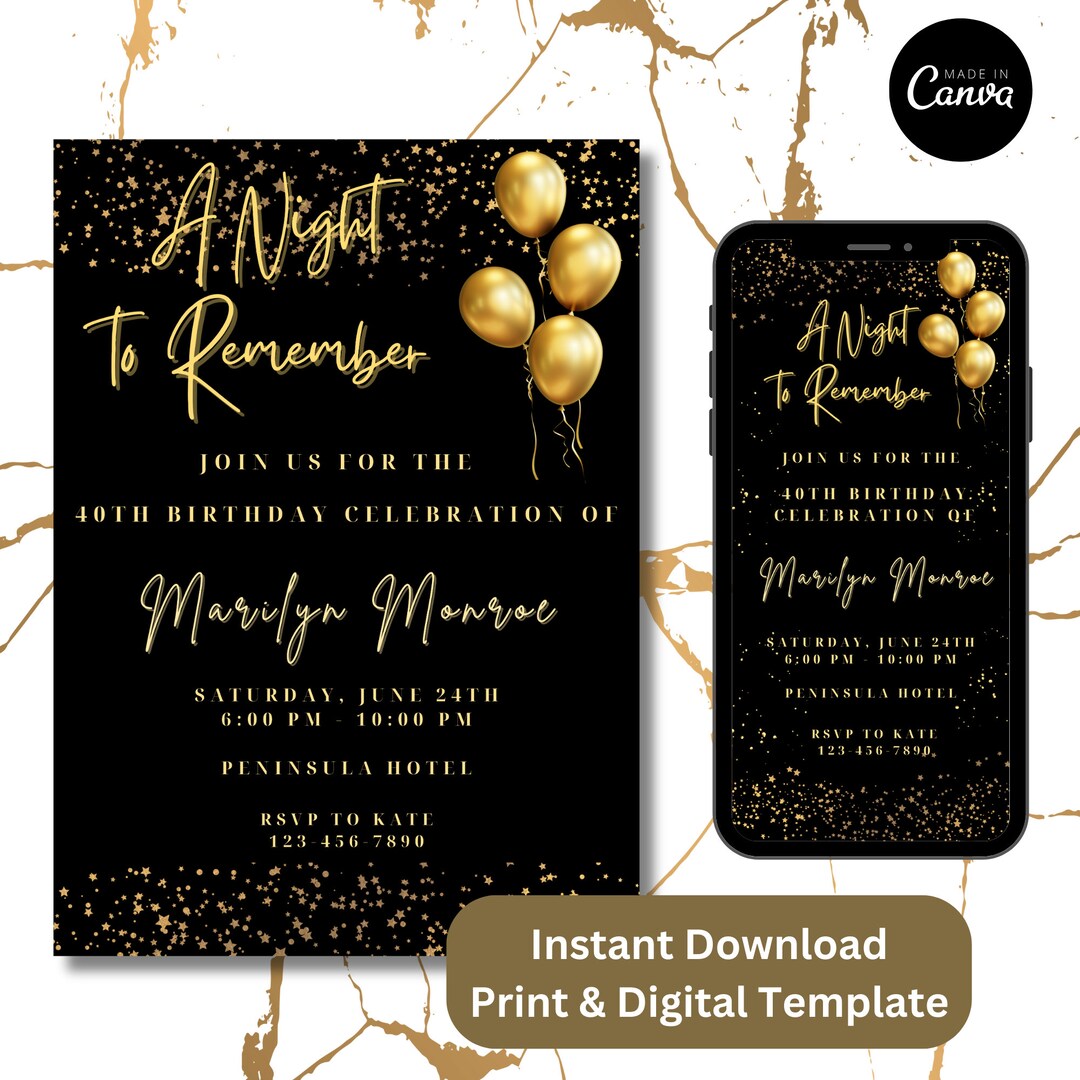 A Night to Remember, Special Night, Special Birthday, Glitz Glamour ...