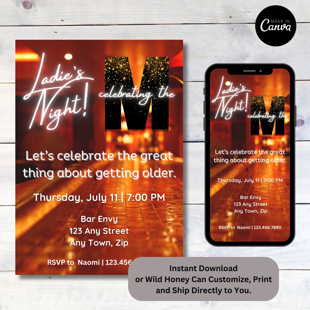 Ladies Night Out Celebrating Menopause Birthday Girls Night Out Party ...