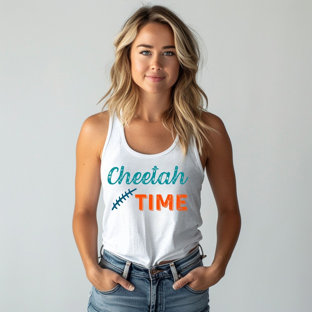 Cheetah Time Football Dolphin Fantasy Football Tank Top White ...