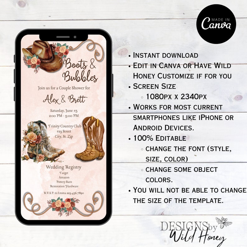 Boots and Bubbles Couple Bridal Shower, Western Theme, Cowboy Champagne ...