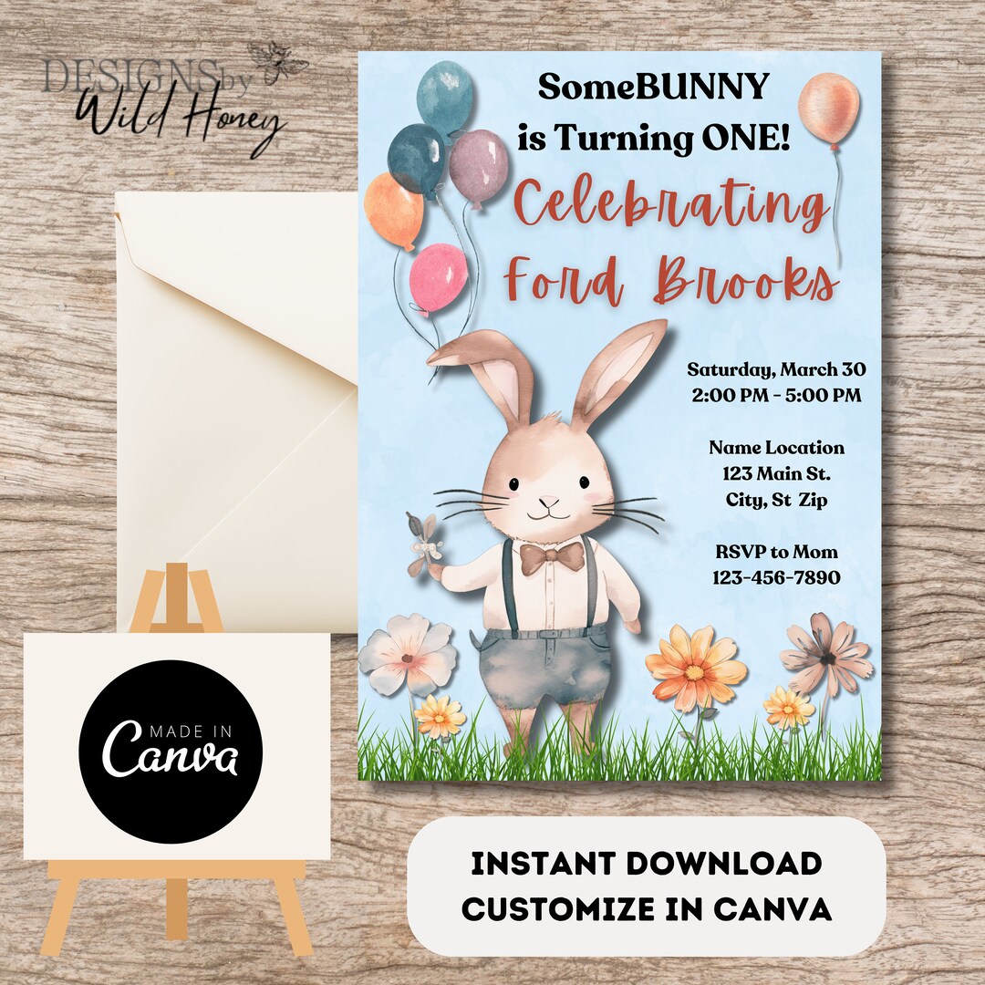 First Birthday, Some Bunny is One, Bunny, Somebunny, Boy 1st Birthday ...