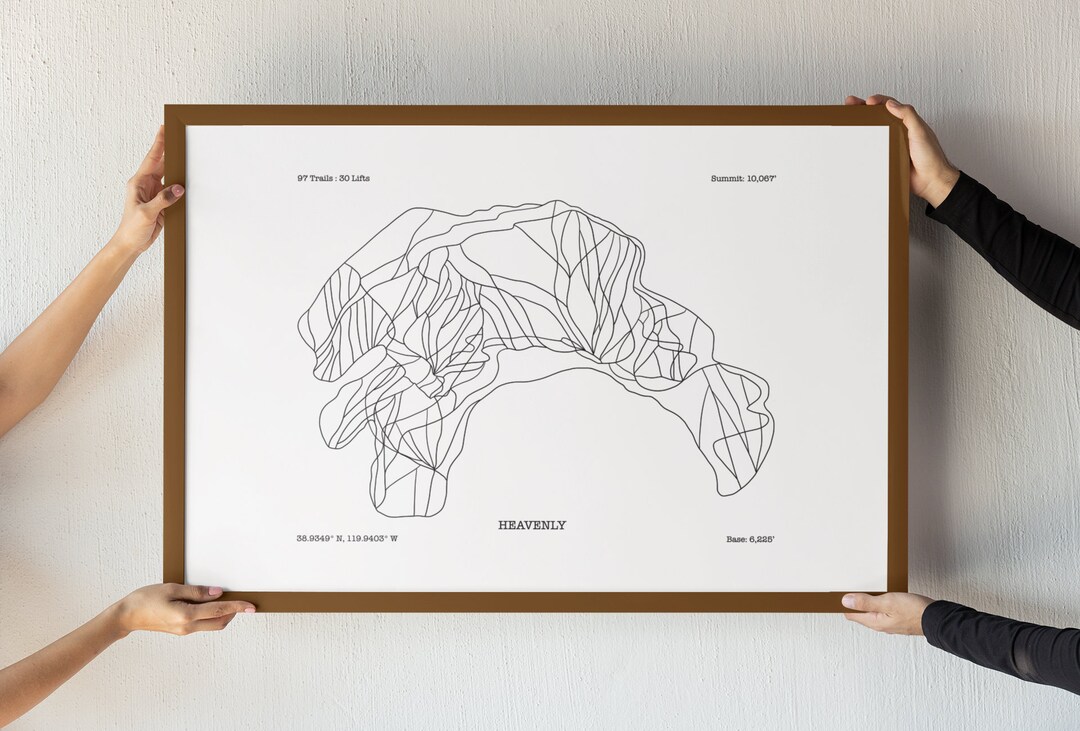 Heavenly Ski Map, Heavenly Ski Trail Map, Heavenly, Heavenly Lake Tahoe ...