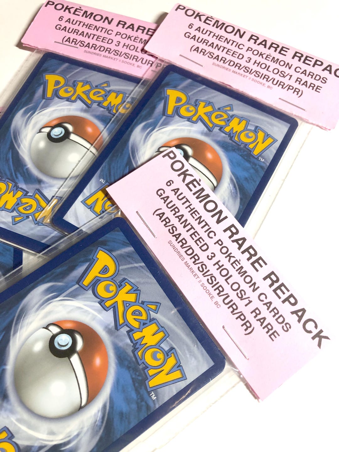 Authentic POKEMON RARE Trading Card Repack Guaranteed 3 Holos & 1 Rare ...