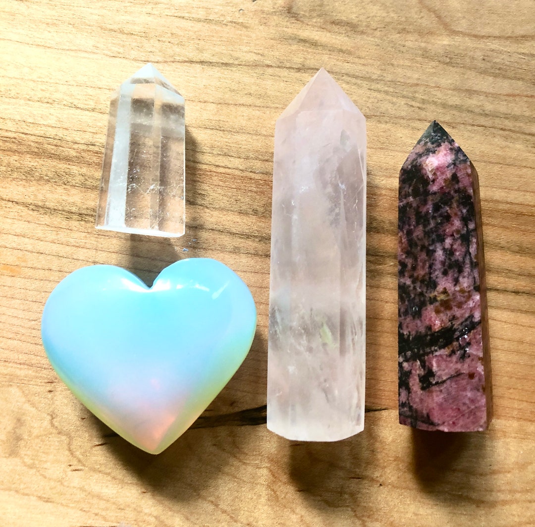 Crystal Love Bundle, Crystal Towers, Rose Quartz Point, Quartz Tower ...