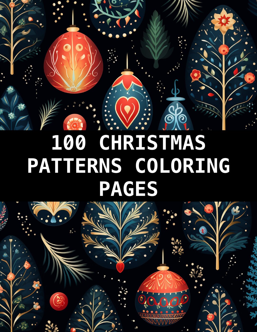 100 Christmas Patterns Coloring Pages Printable PDF - Etsy