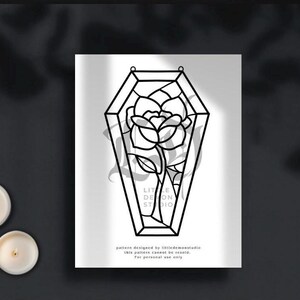 Goth Rose Stained Glass *PATTERN* - Etsy