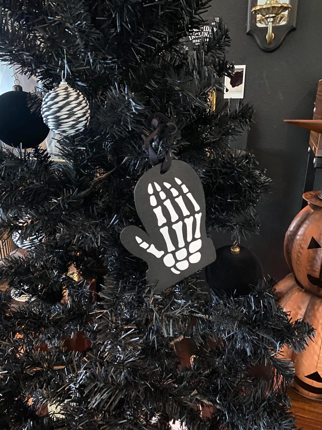 Creepmas, Black and White Tree, Halloween Gift, Spooky Christmas Decor ...